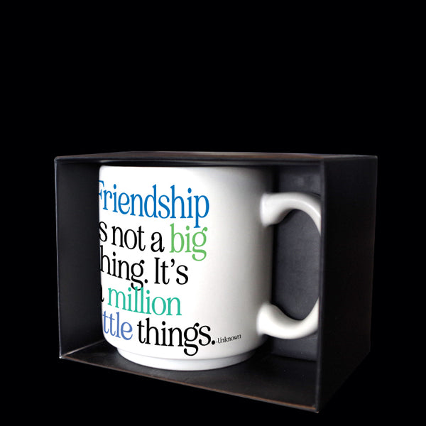 "friendship not big thing" mini mug